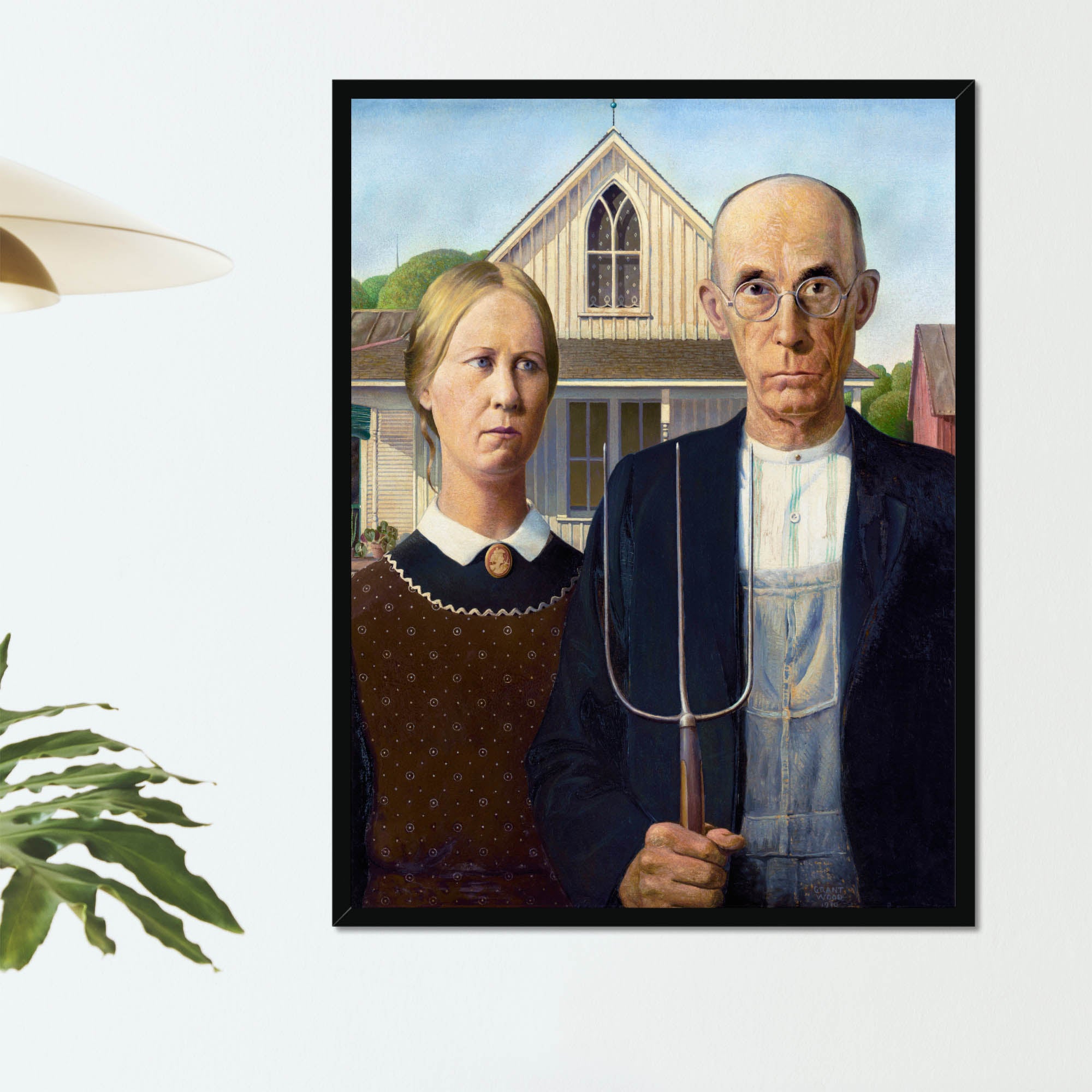 "American Gothic" by Grant Wood on Framed Prints, Canvas, Framed Canva ...