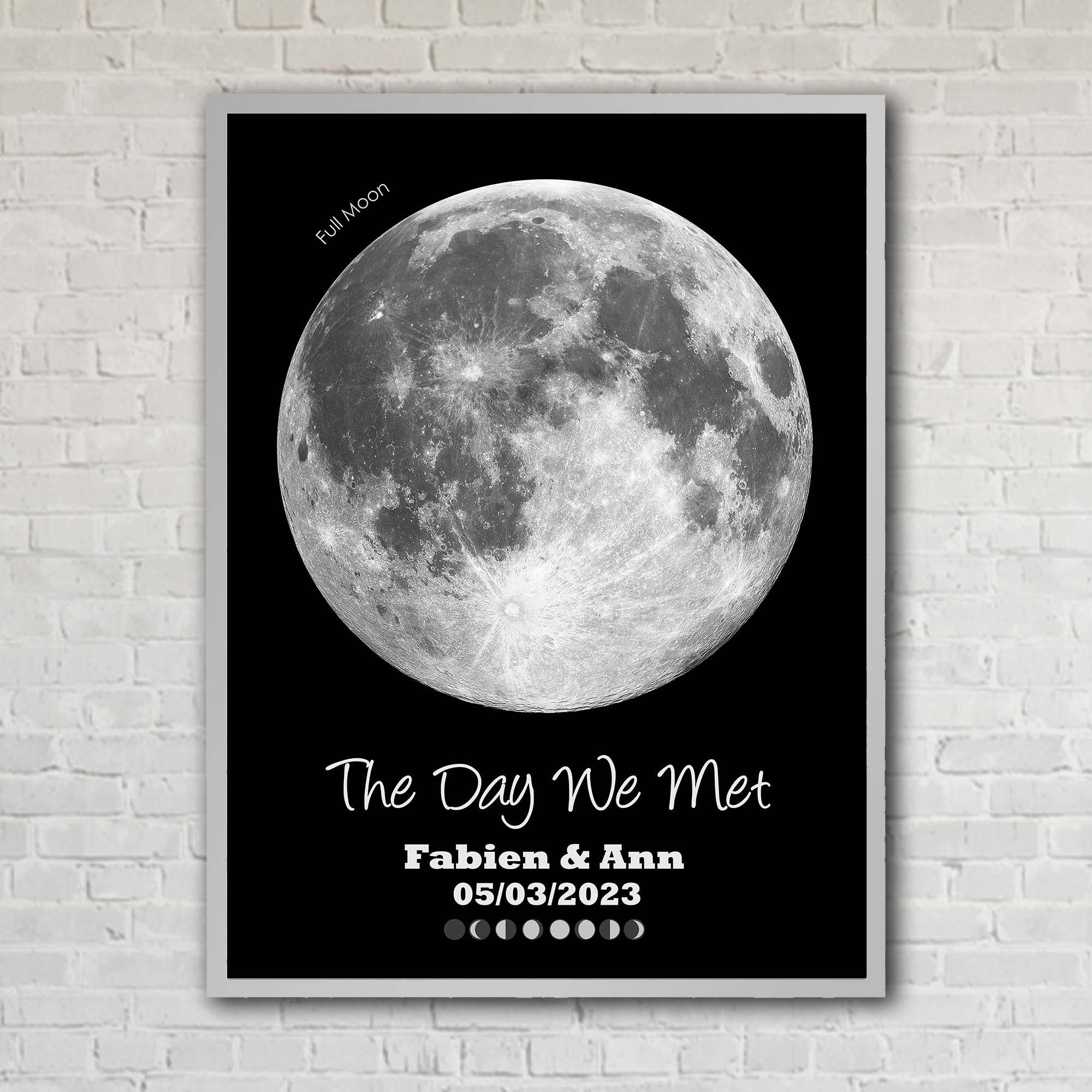 Moon Phases Pictures Framed Framed Print Of Moon Phase Sequence