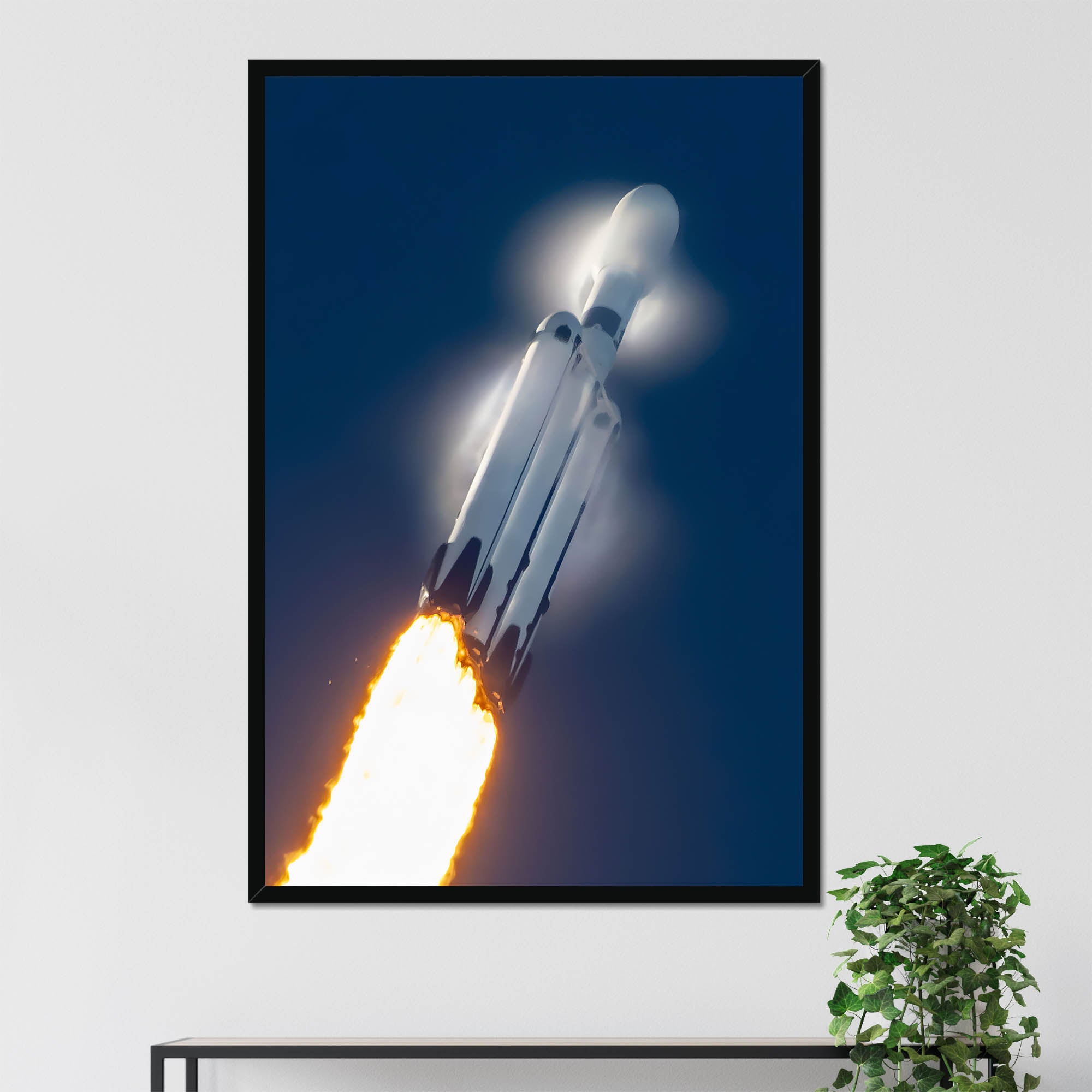 "SpaceX Falcon Heavy Climbing" on Framed Prints, Canvas, Framed Canvas ...